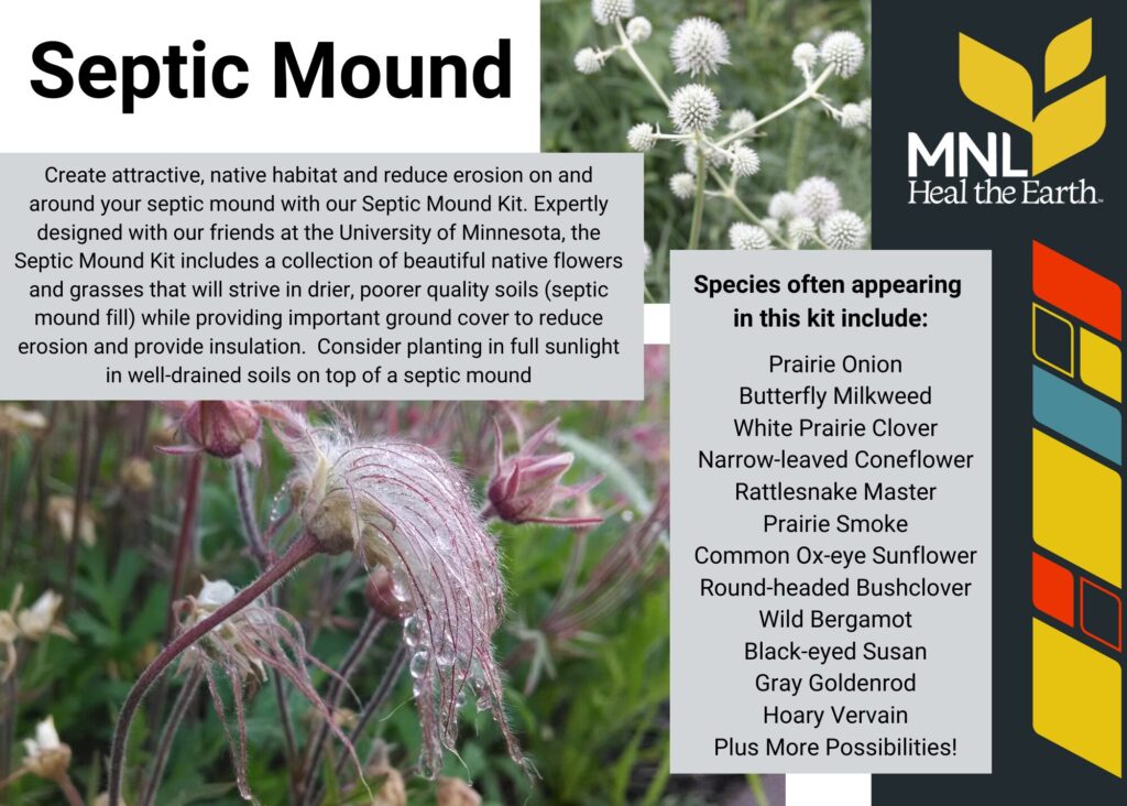 Septic Mound Kit – Native Plants for Erosion Control and Pollinator Support